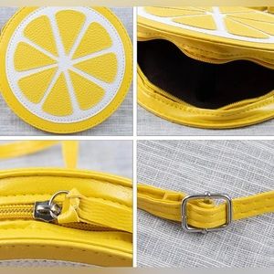 Bags | Nwt Lemon Fruit Shaped Round Cute Fashion Personality Cross Body ...